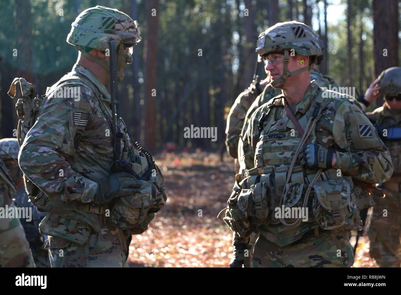 Lt. Col. Brian Ducote (left), commander of 3rd Battalion, 7th Infantry ...