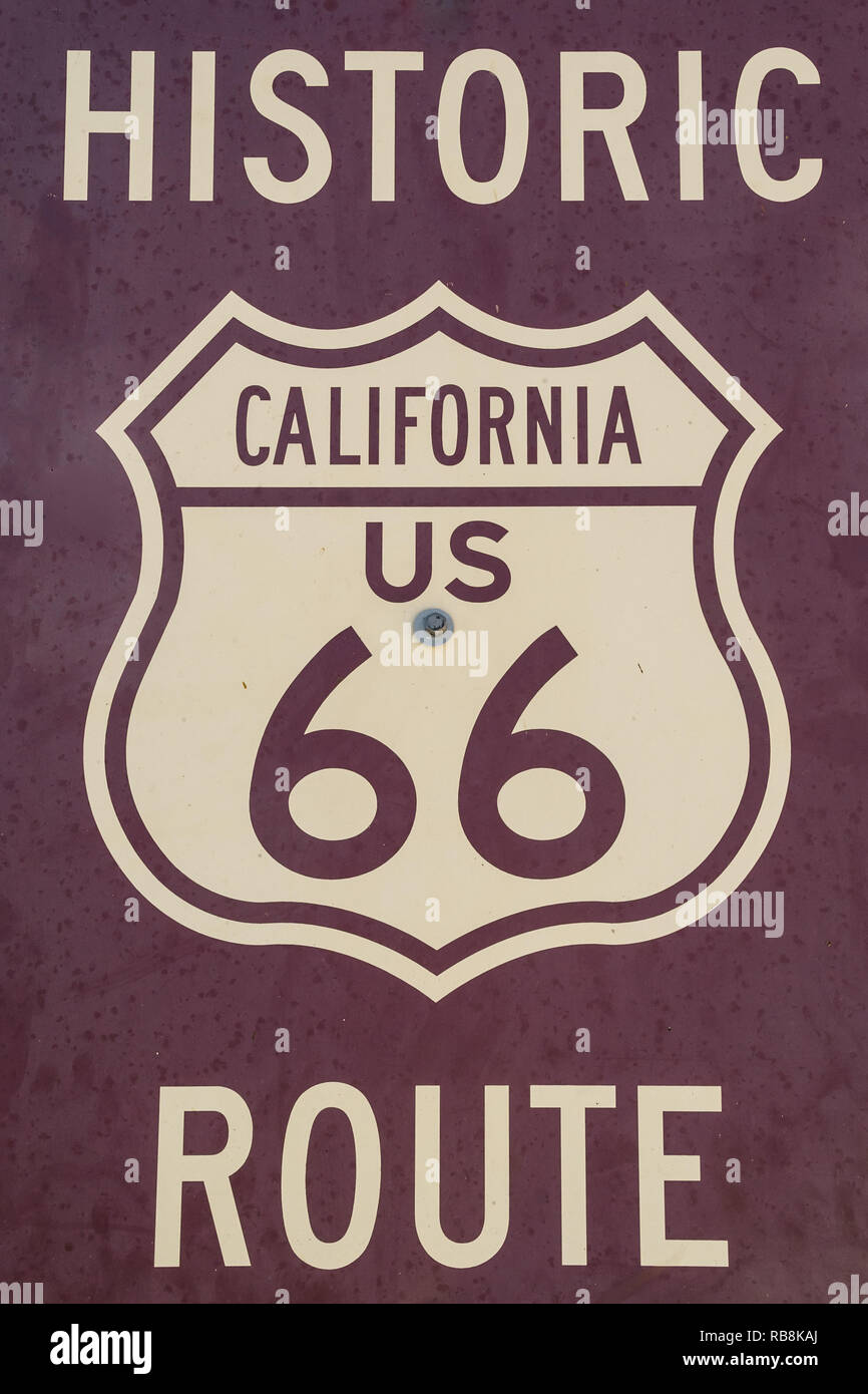 The Route 66 street sign Stock Photo - Alamy