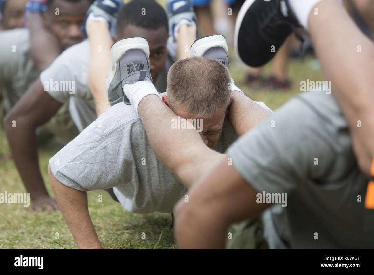 Col. William L. Depue Jr. works with his battalion’s team to complete ...