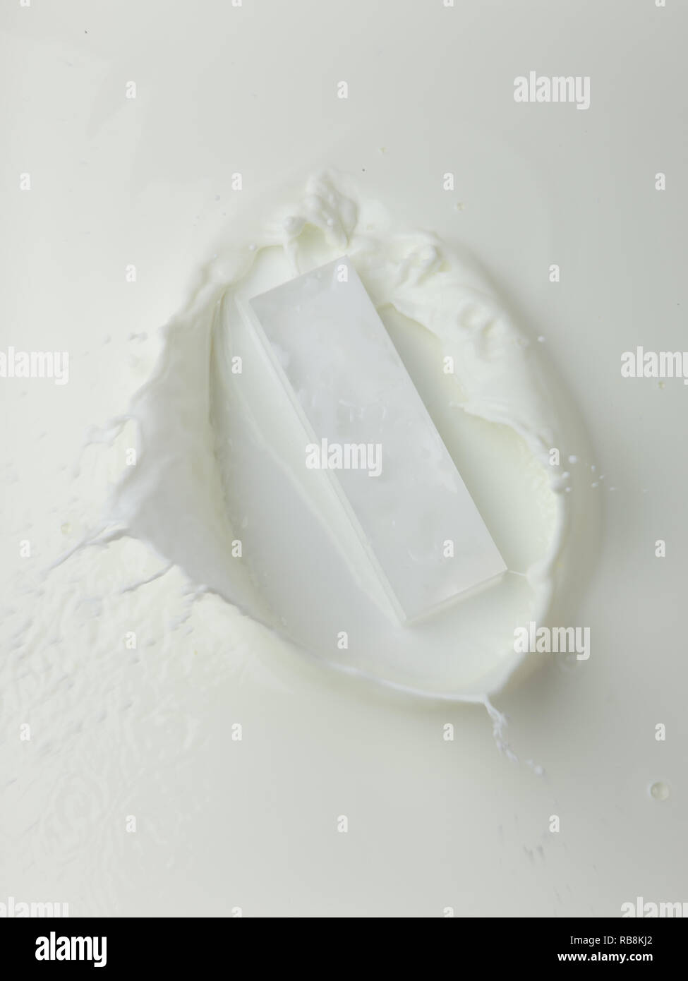 a milk wave. after falling into milk Stock Photo - Alamy