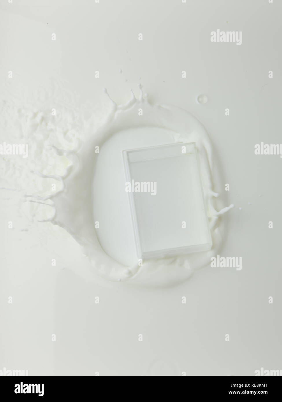 a milk wave. after falling into milk Stock Photo - Alamy