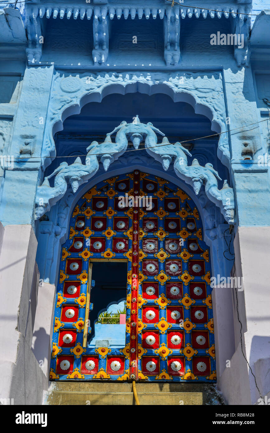 Blue buildings in Jodhpur, India. Jodhpur is the second largest city in ...