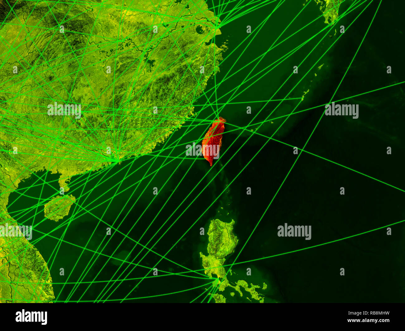 Taiwan digital networks map hi-res stock photography and images - Alamy