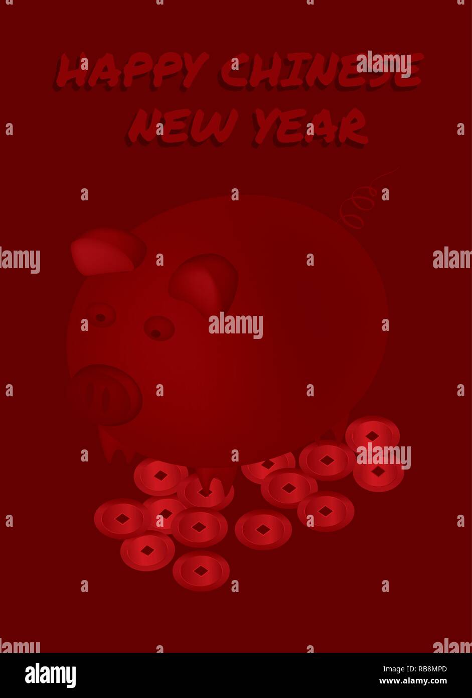 Red pig vector vectors Stock Vector Images - Alamy