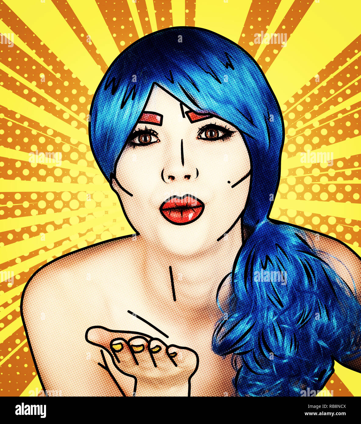 Girl in wig hi-res stock photography and images - Alamy