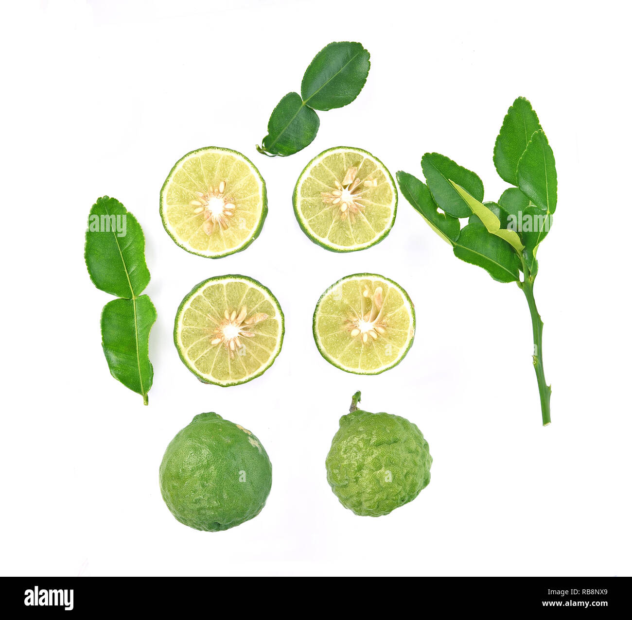 Top view of Bergamot fruit isolated on the white background Stock Photo ...