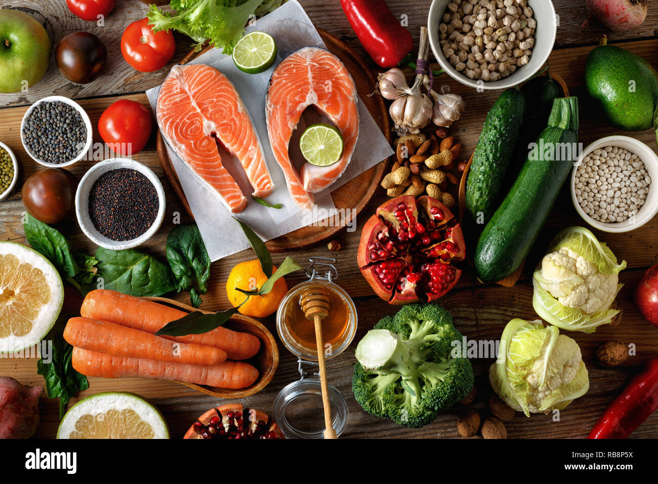 Set healthy food for cooking healthy and diet food (cereals, seeds ...