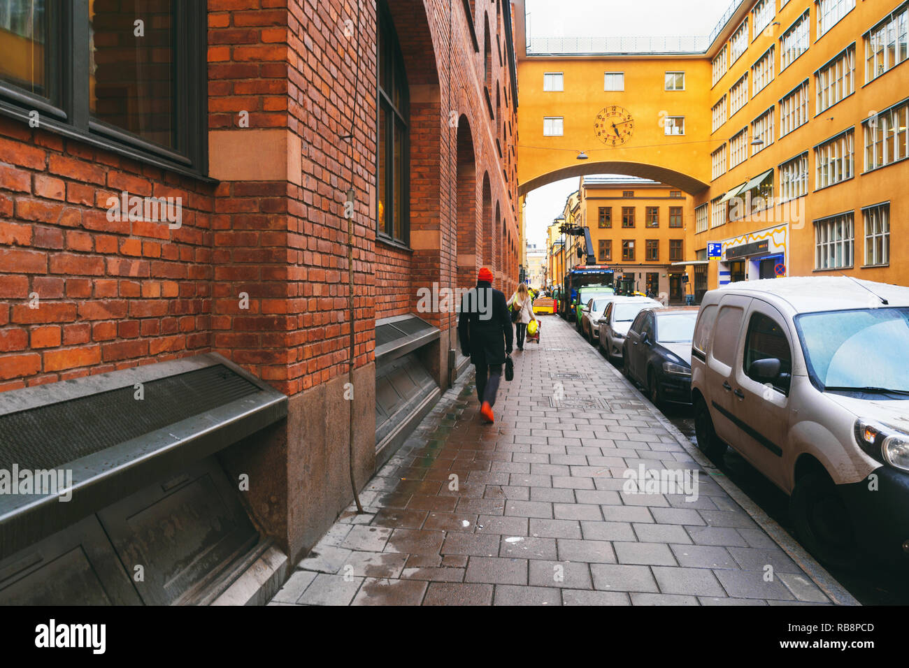 City street of Stockholm, Sweden Stock Photo - Alamy