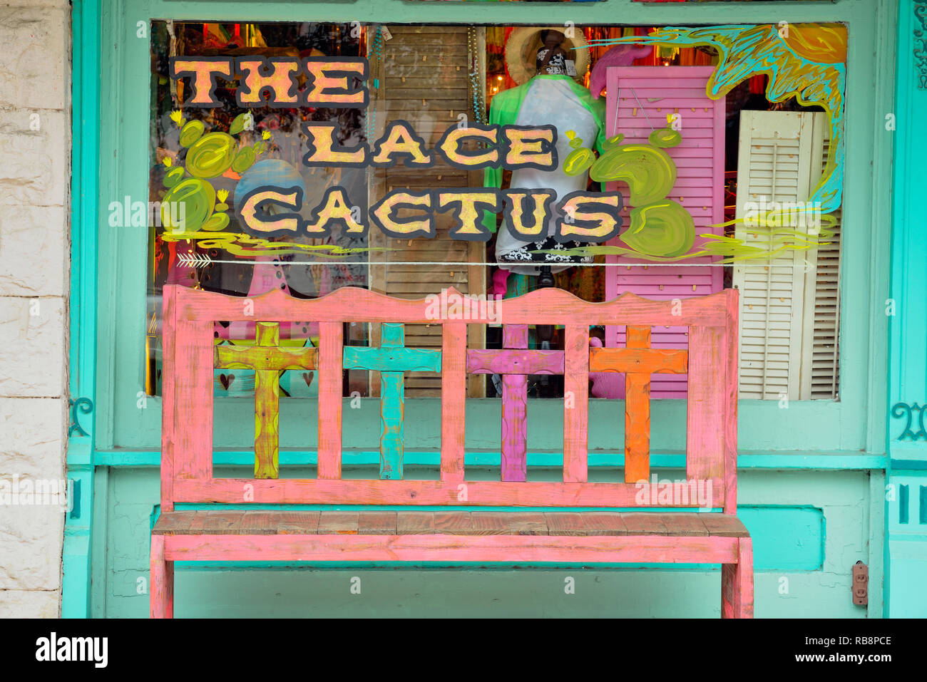 Colourful storefront in downtown, Hico, Texas, USA Stock Photo - Alamy