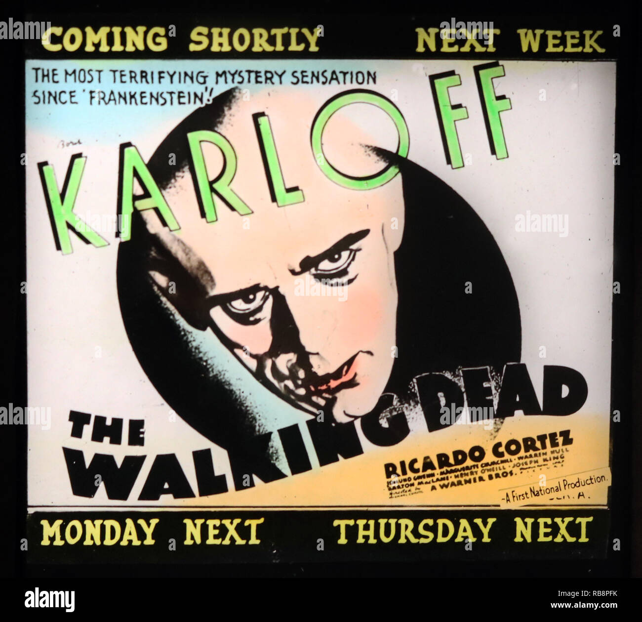 Boris Karloff 'The Walking Dead' movie advertisement Stock Photo - Alamy
