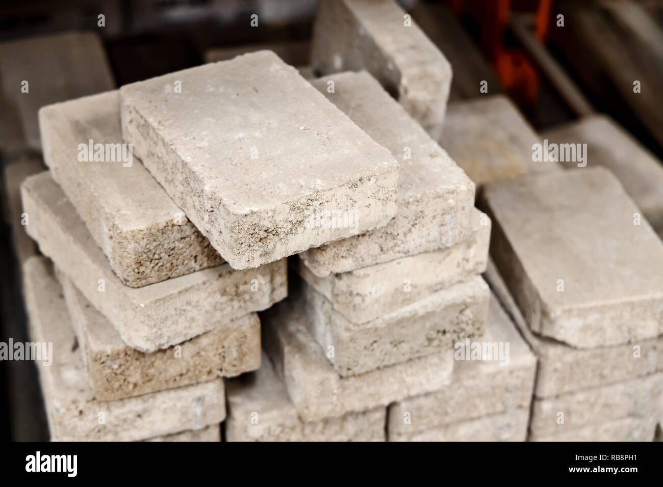 building material - concrete tiles - concrete blocks Stock Photo - Alamy