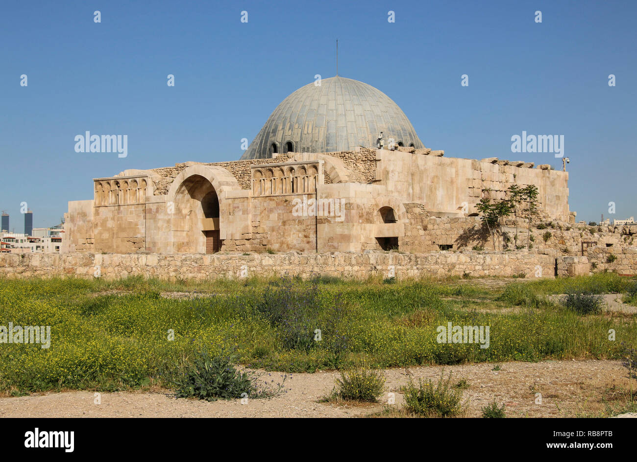 The Umayyad Palace at Jabal al-Qal'a, the old roman citadel in Amman ...