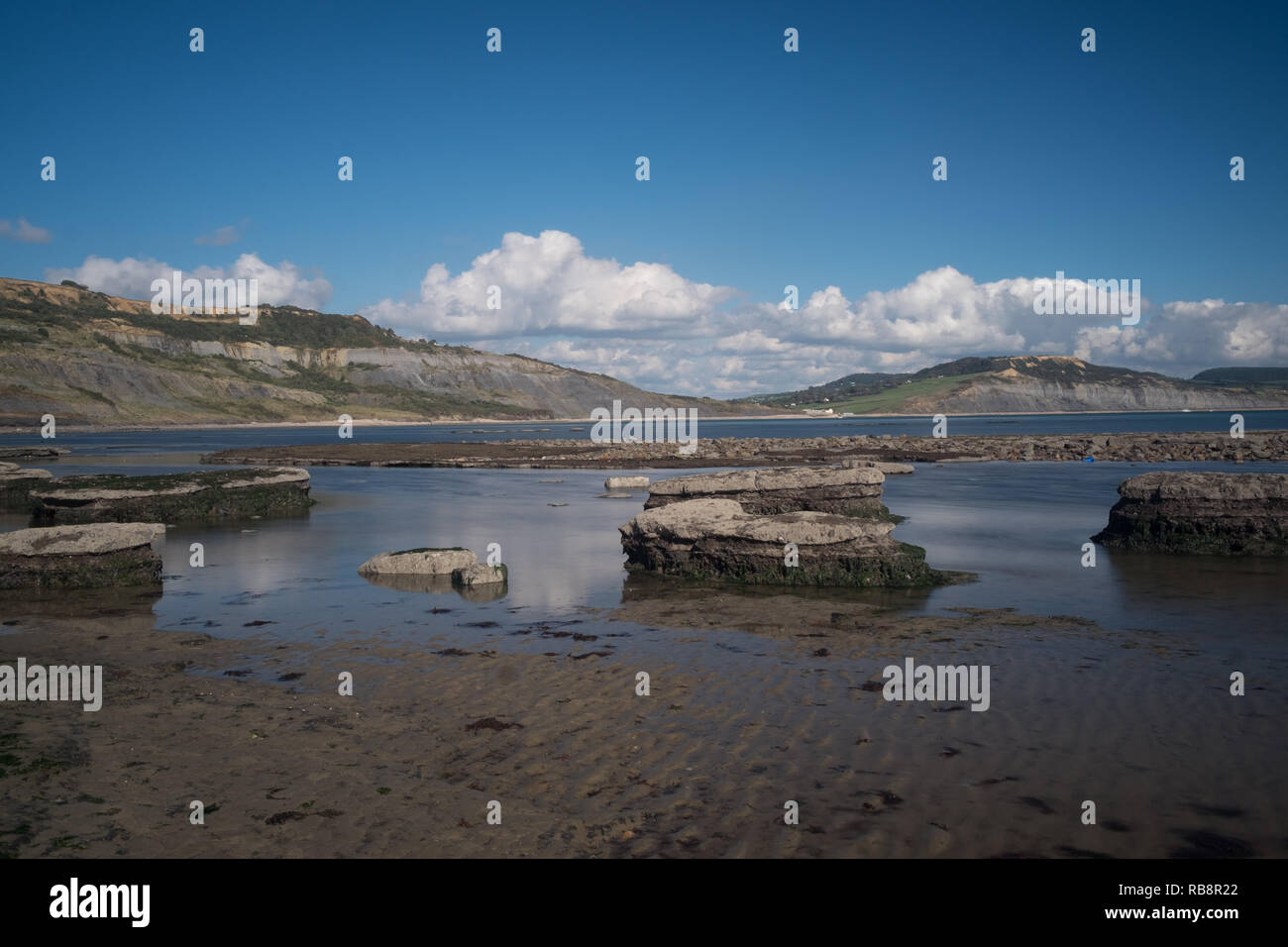 Rocks and sea at Lyme Regis Dorset Stock Photo - Alamy
