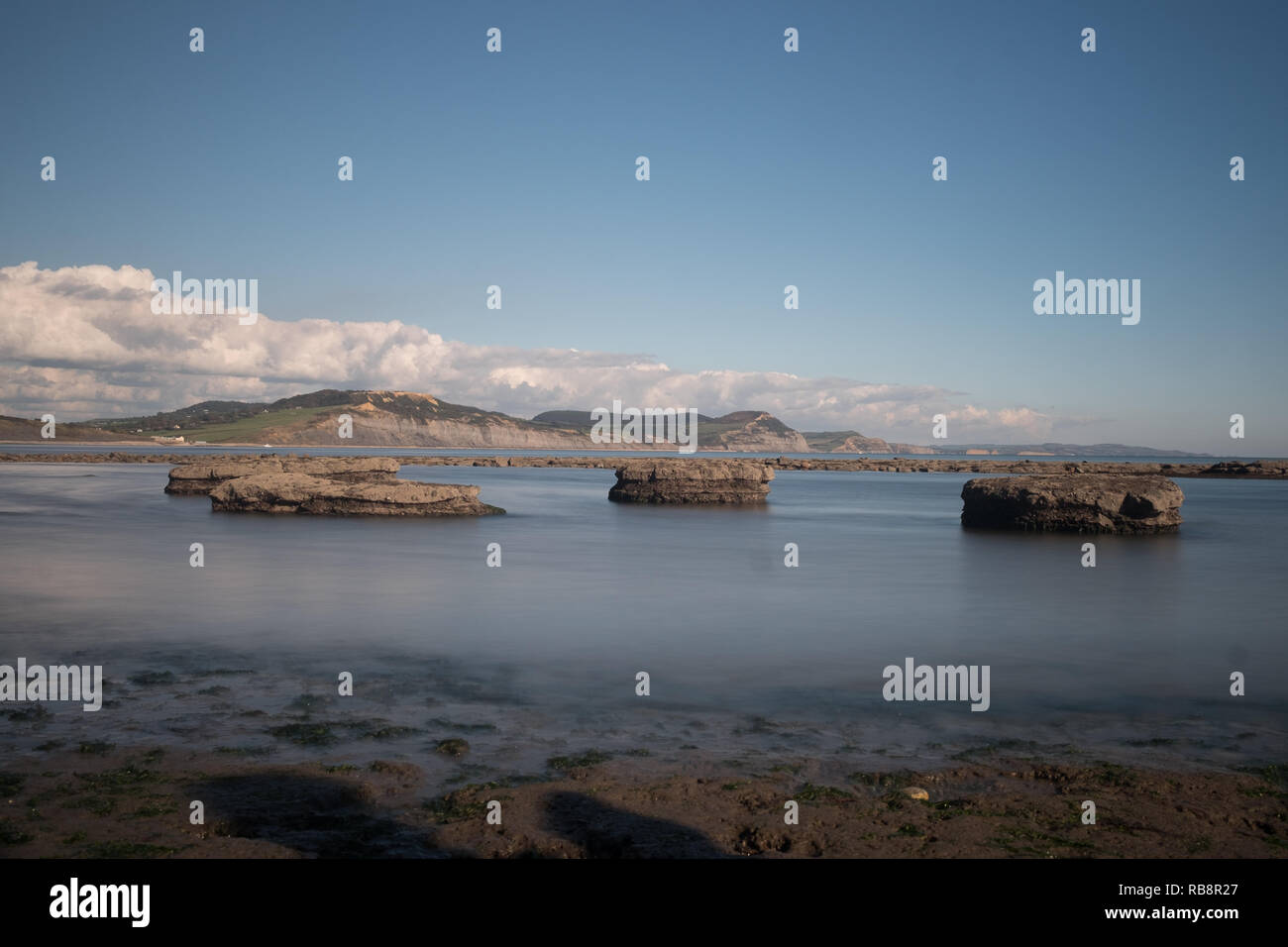 Rocks and sea at Lyme Regis Dorset Stock Photo - Alamy