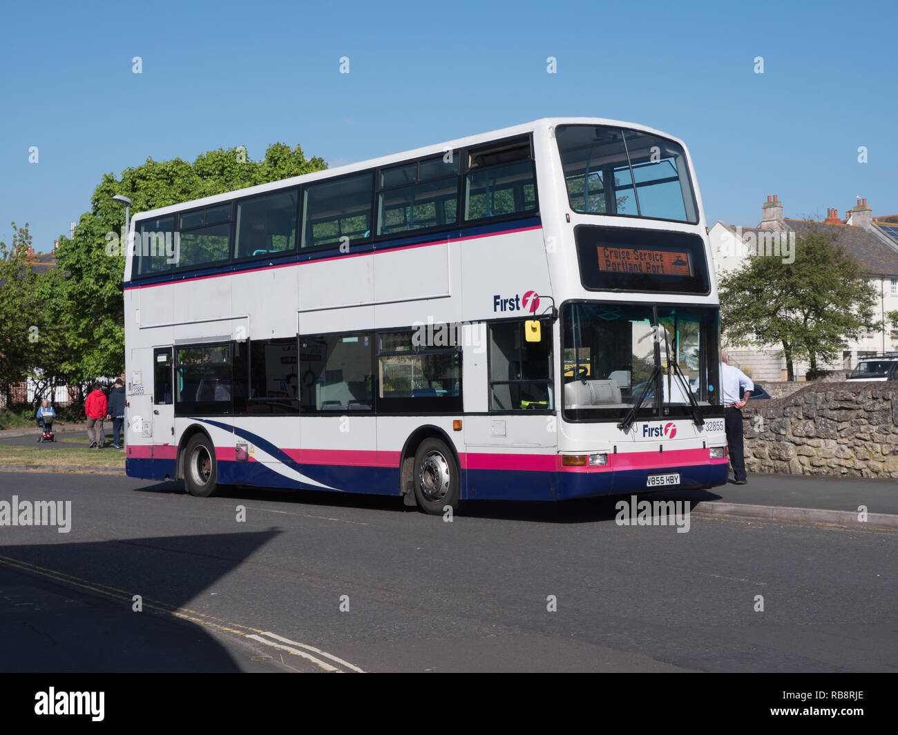 Cruise Ship shuttle bus in Weymouth Stock Photo - Alamy