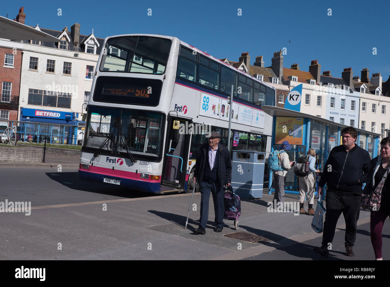 First bus side hi-res stock photography and images - Alamy