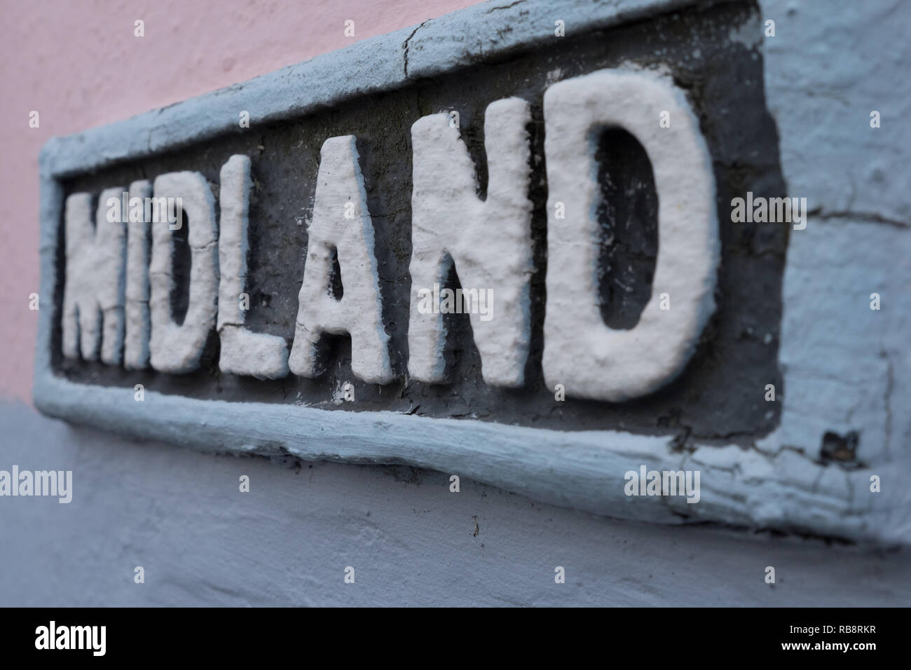 Old Railway sign "Midland Stock Photo - Alamy