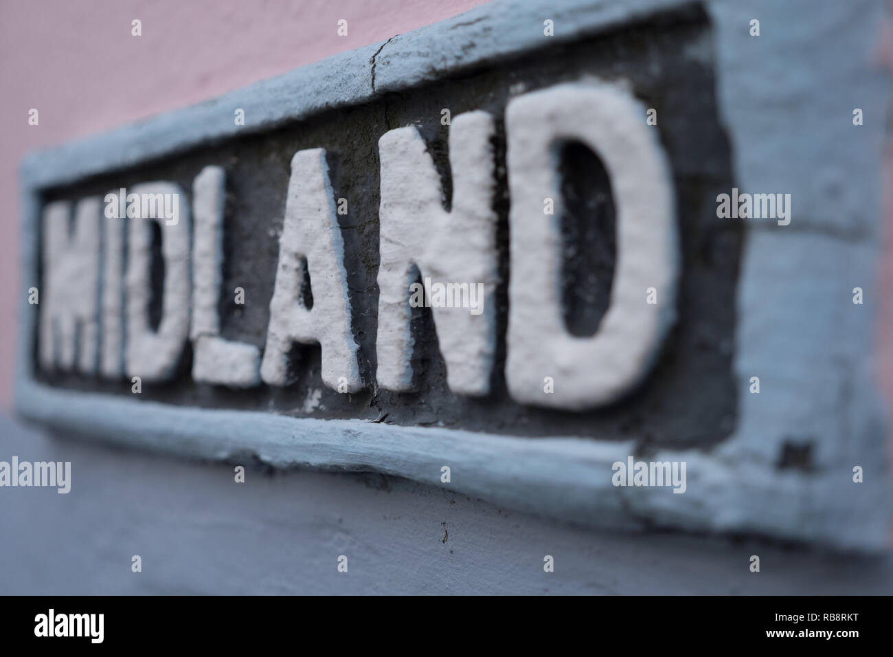 Old Railway sign "Midland Stock Photo - Alamy