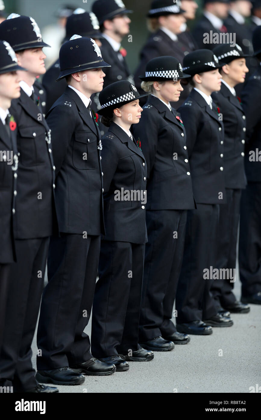 Police Officers from The Metropolitan Police service on parade during ...