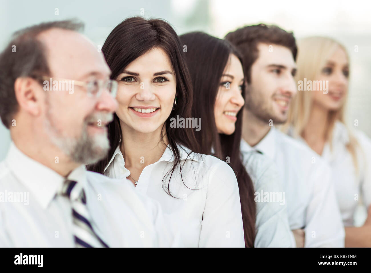 concept of team work-professional business team standing next to each ...