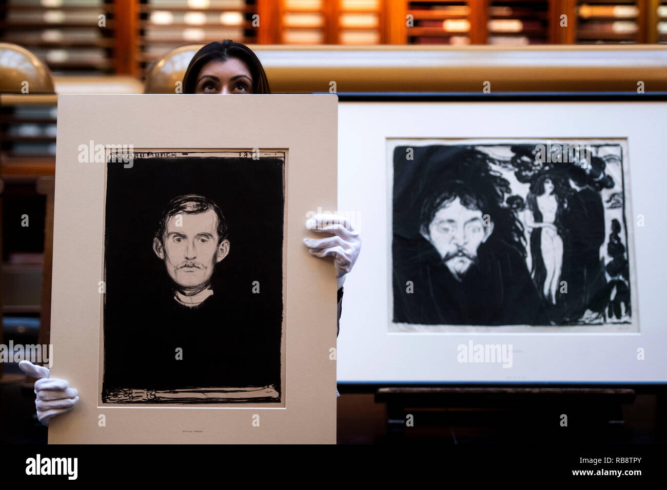 Edvard munch self portrait hi-res stock photography and images - Alamy