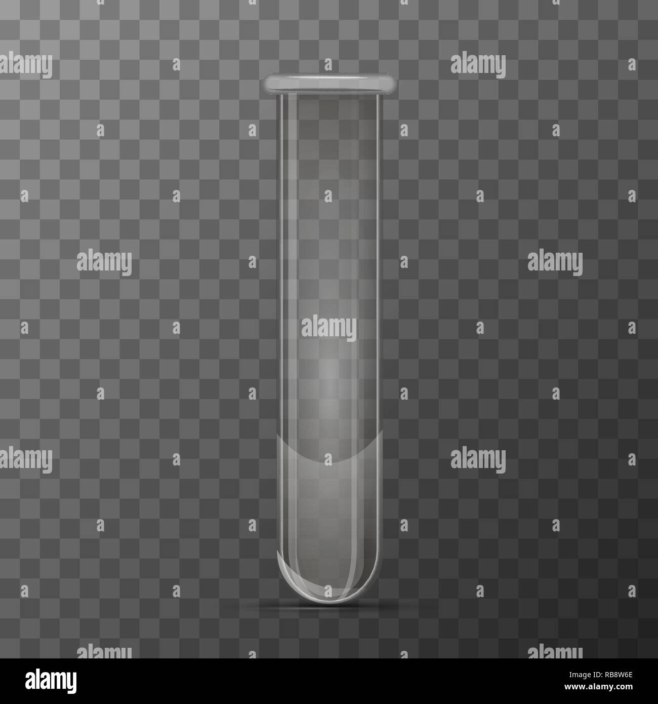 Realistic transparent flask for chemicals experiments on transparent ...