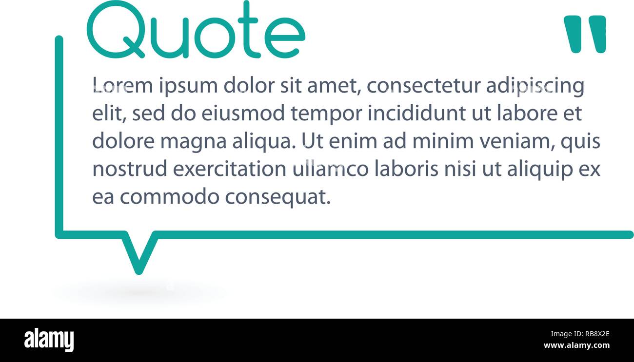 Innovative vector quotation template in quotes. Creative vector banner ...
