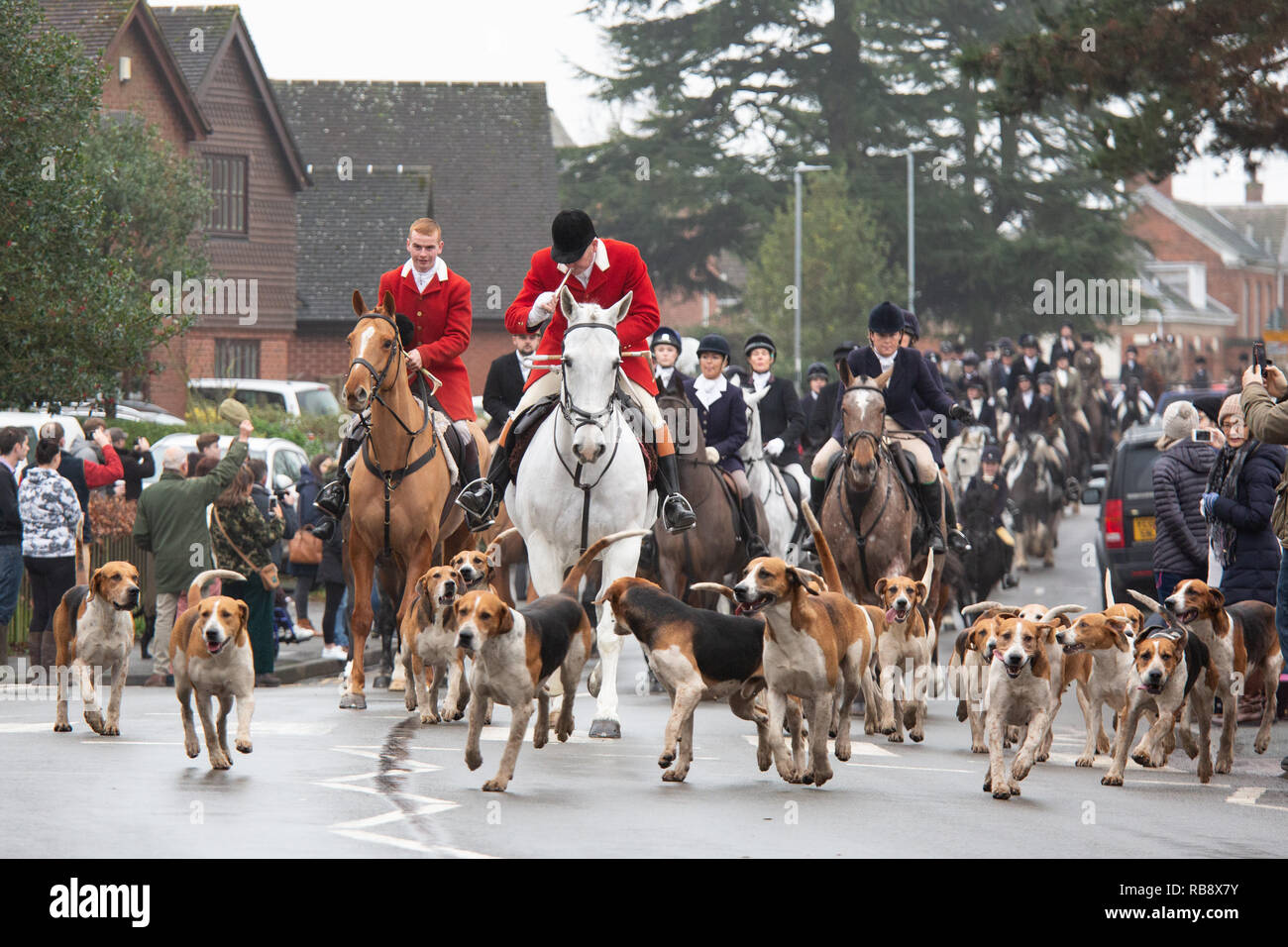The annual Boxing Day Hunt meet of Atherstone Hunt held in Market ...