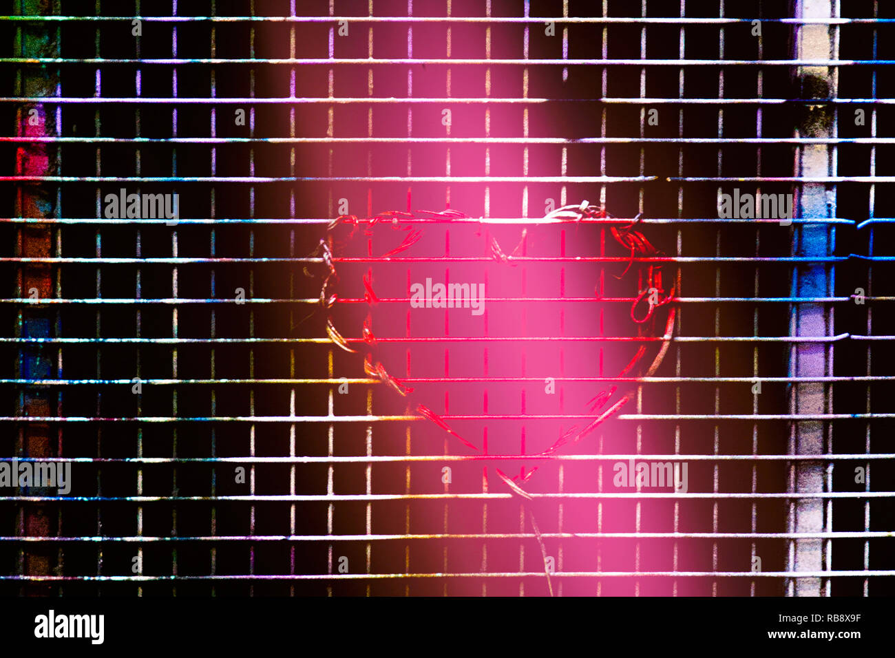 heart between graffiti bars, melbourne Stock Photo - Alamy