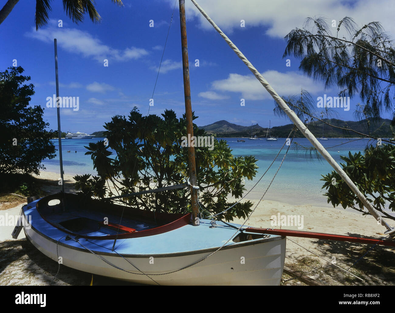 Blue Lagoon beach, Nanuya Lailai, Yasawa Island, Fiji, South Pacific ...