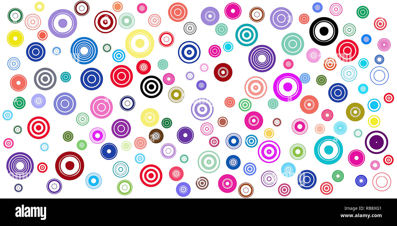 Abstract Colorful Circles On White Background Stock Photo - Alamy