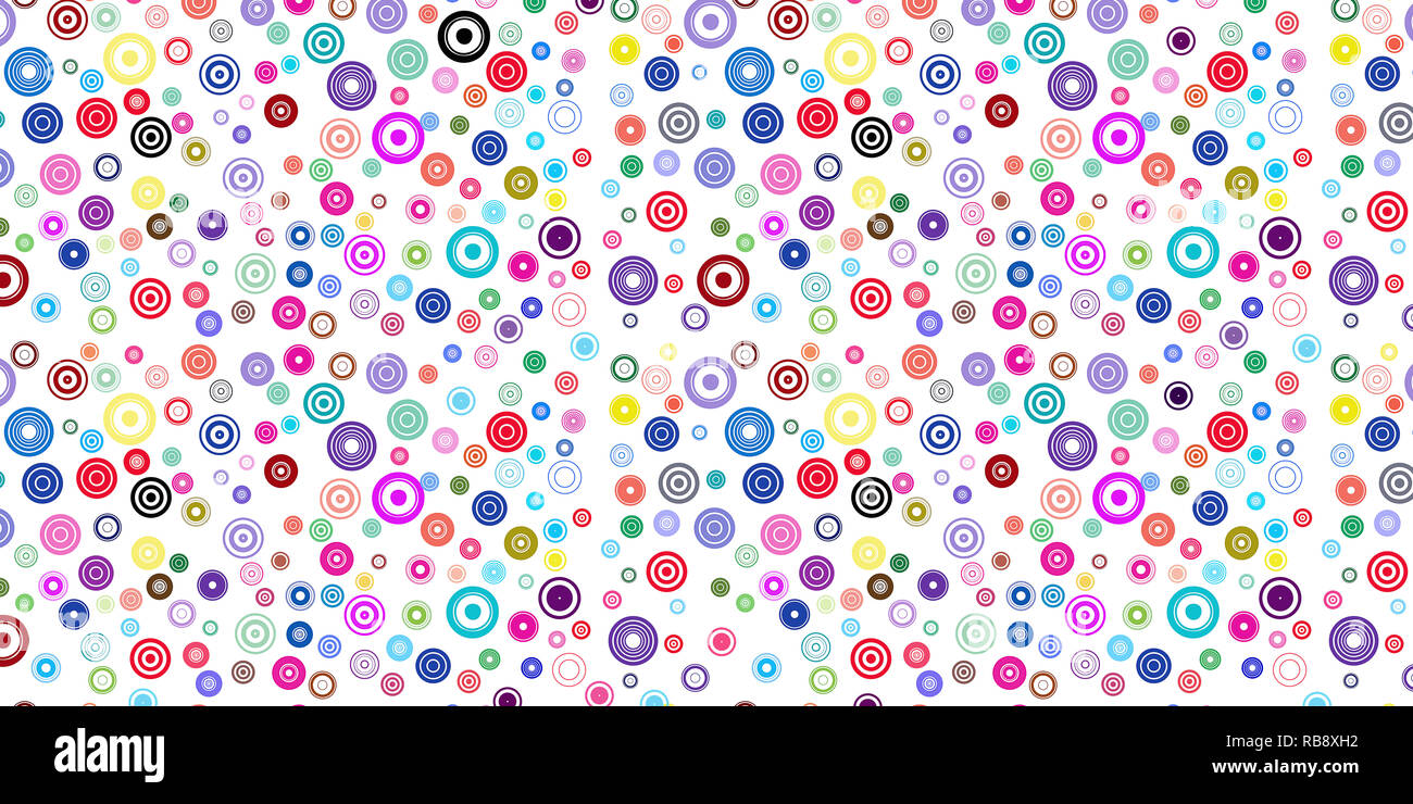 Abstract Colorful Circles On White Background Stock Photo - Alamy