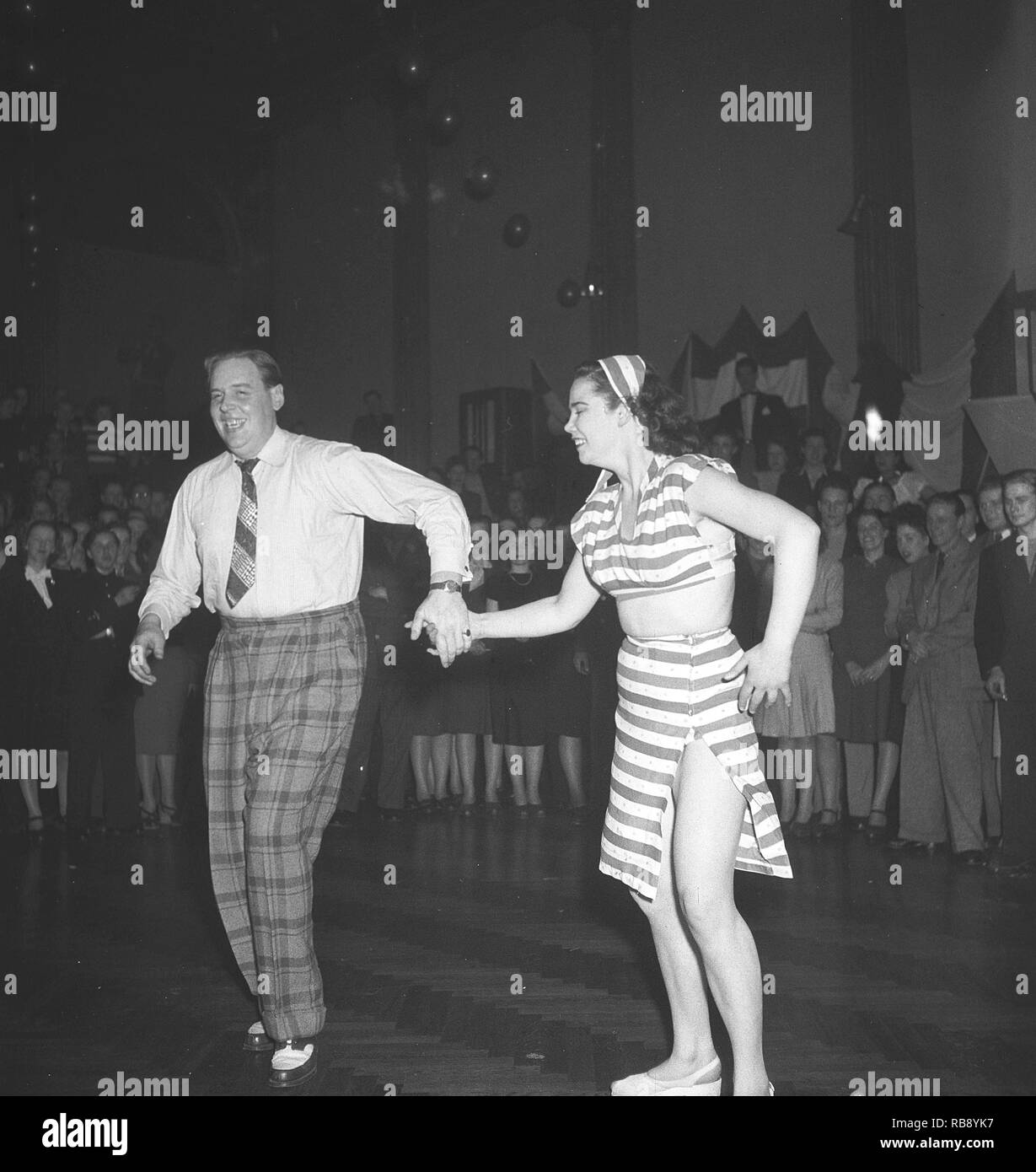 Jitterbug dance Black and White Stock Photos & Images - Alamy