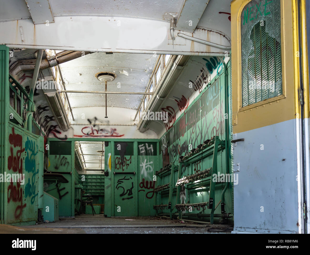 Abandoned ruined interior railway hi-res stock photography and images ...