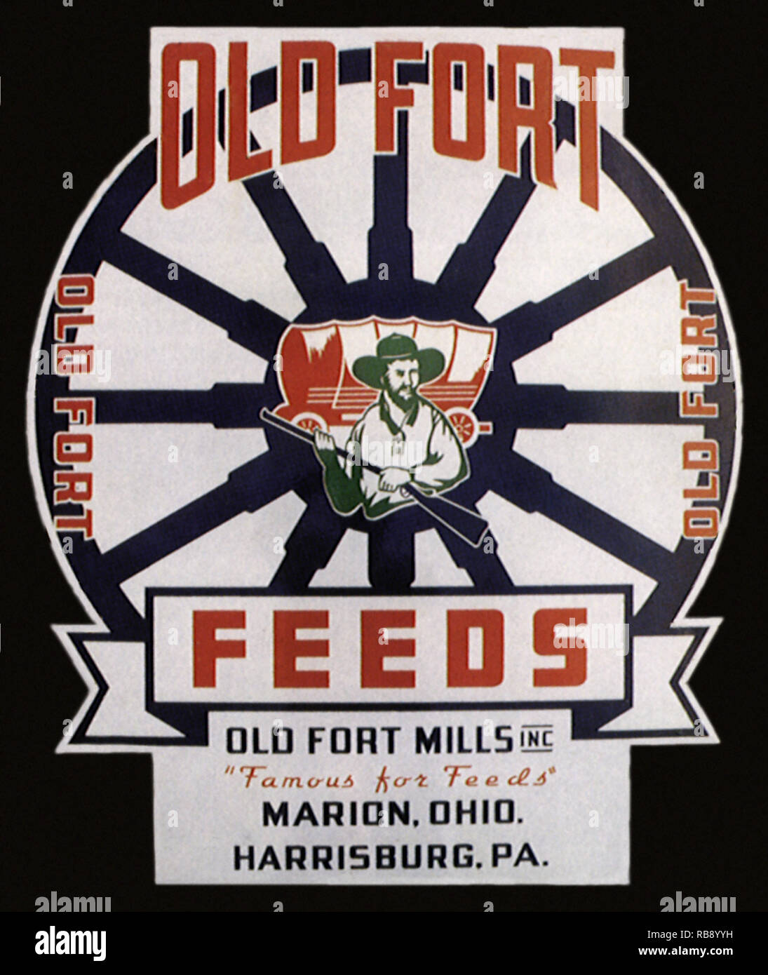 Old Fort Feed Sign Stock Photo - Alamy