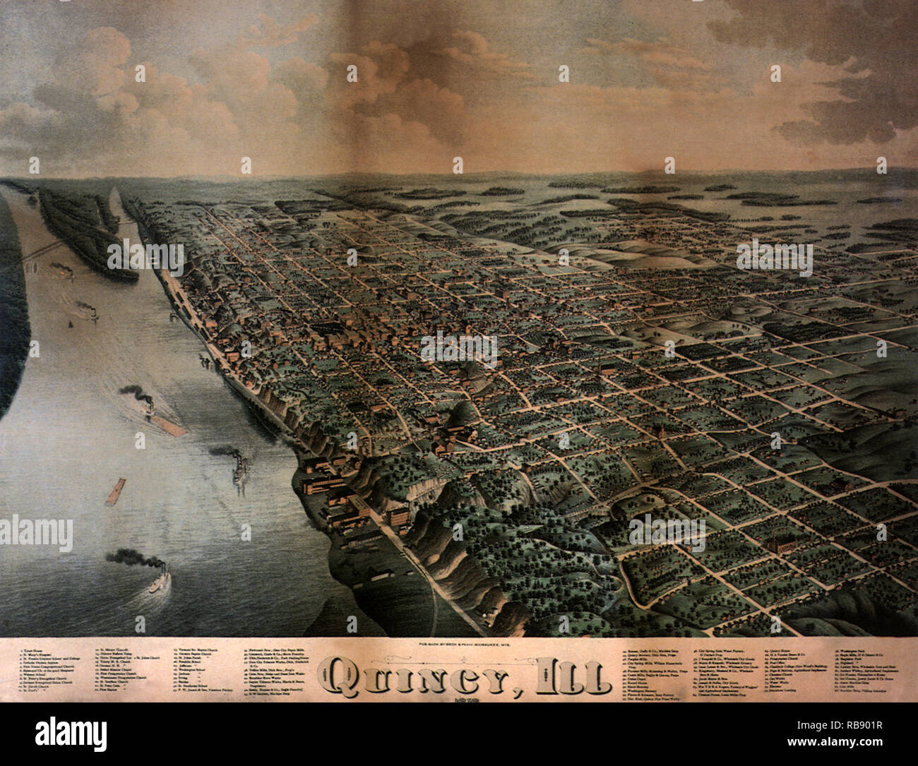 Map of quincy hi-res stock photography and images - Alamy