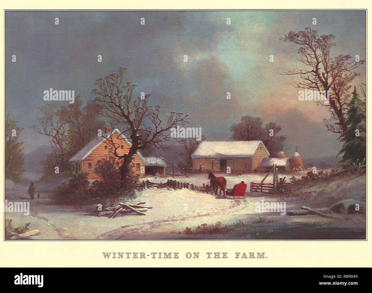 Winter-Time on the Farm Stock Photo - Alamy