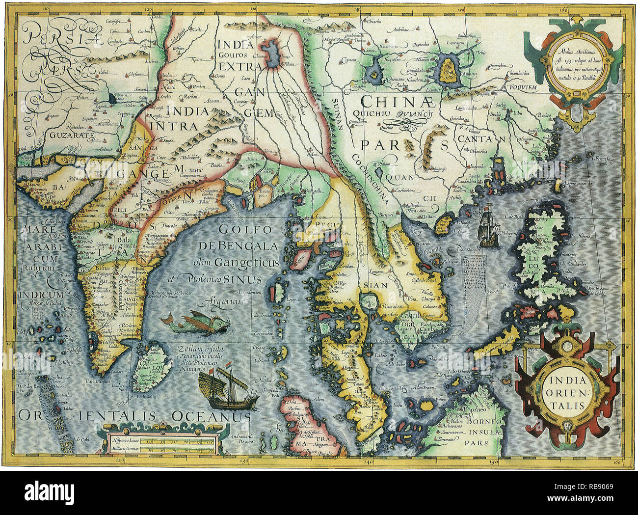 Near East Map 1606 Stock Photo - Alamy