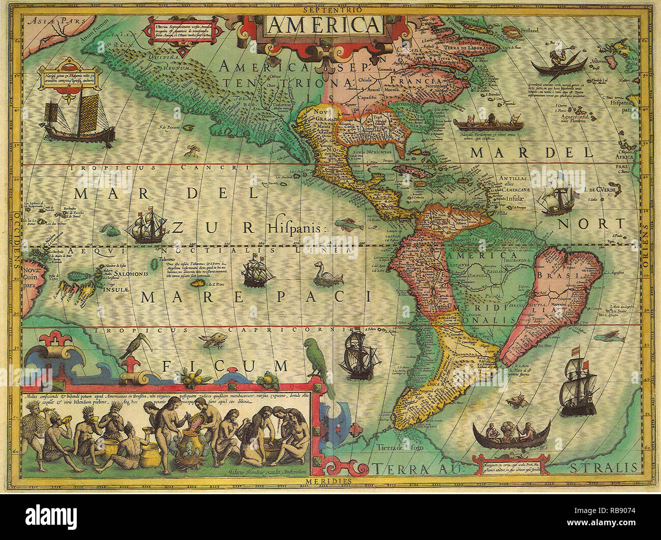 Americas and Regions 1606 Stock Photo - Alamy