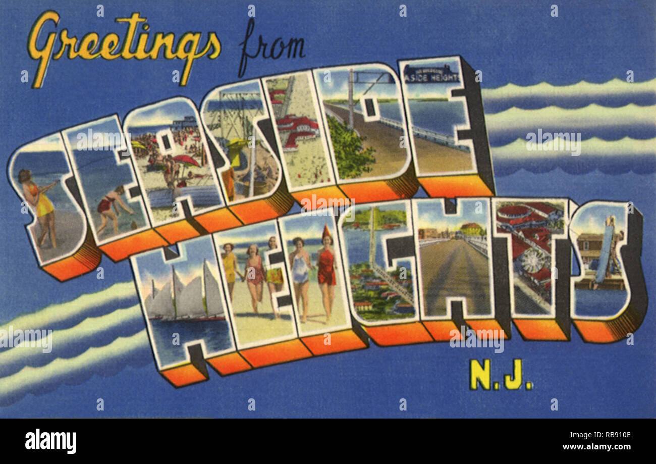 Postcard vintage new jersey hi-res stock photography and images - Alamy