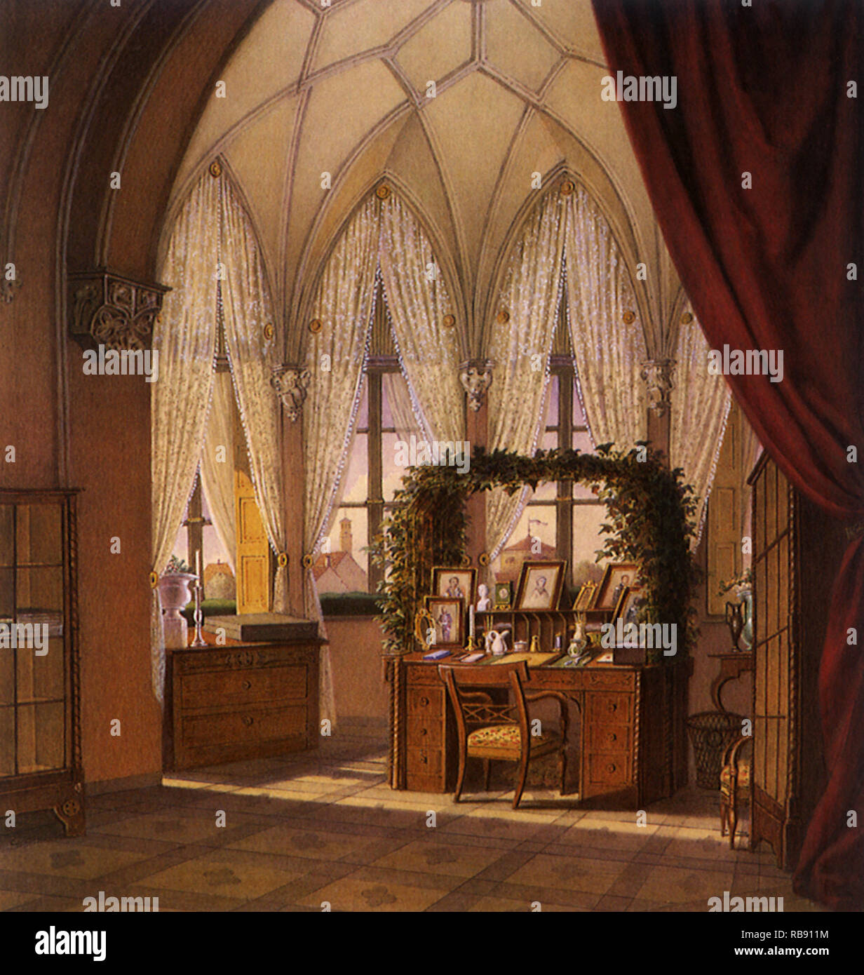 Gothic Window Bay Stock Photo - Alamy