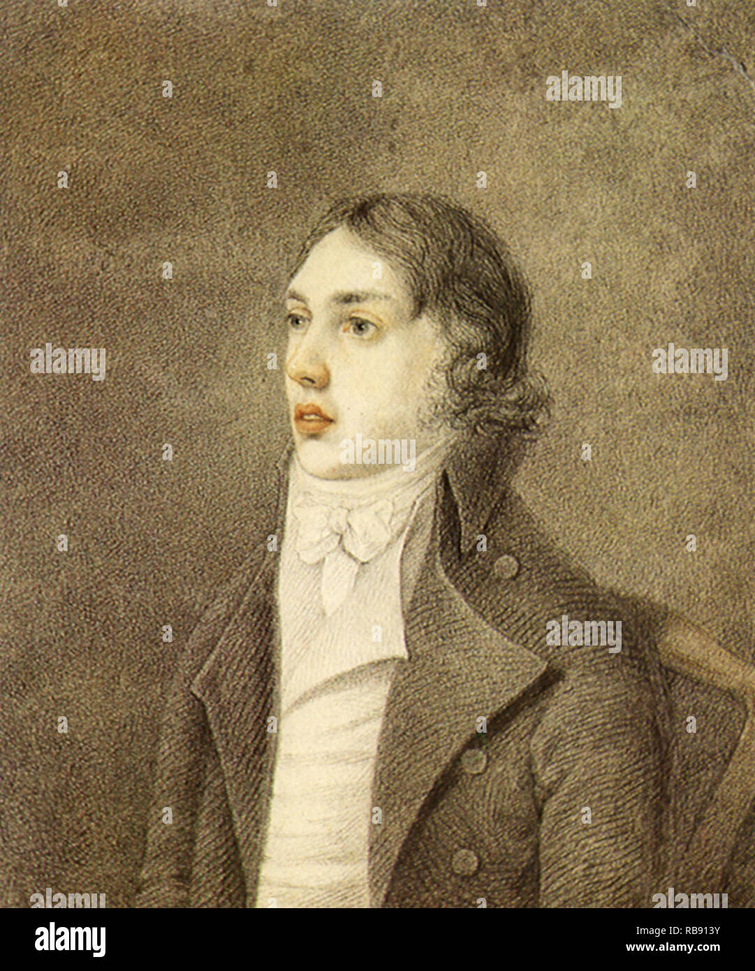 Coleridge Portrait 1796 Stock Photo - Alamy