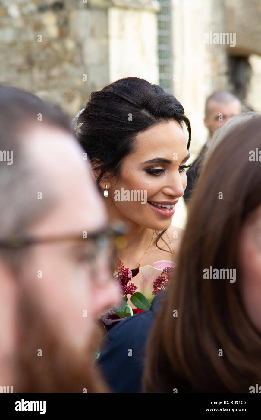 Soprano Laura Wright's traditional church wedding to rugby player Harry ...