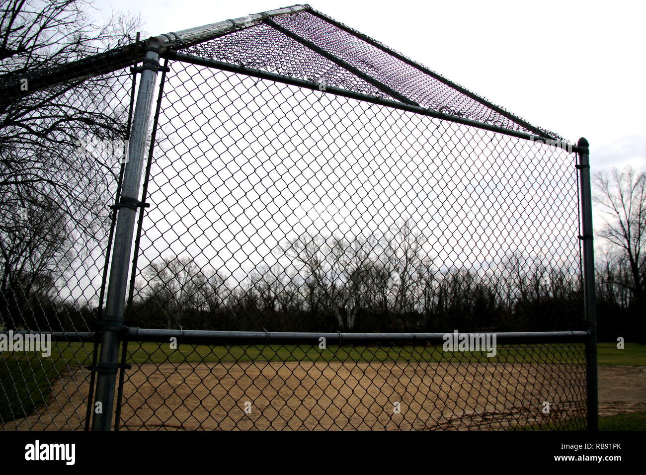 Baseball field - waiting for spring Stock Photo - Alamy