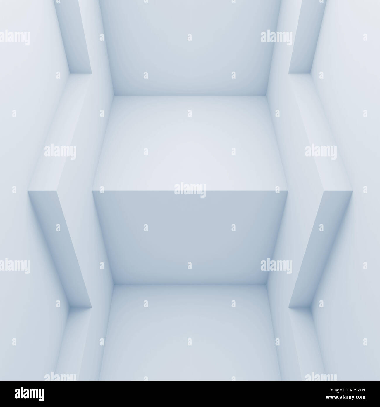 Square interior fragment with corners structure. 3d illustration Stock ...