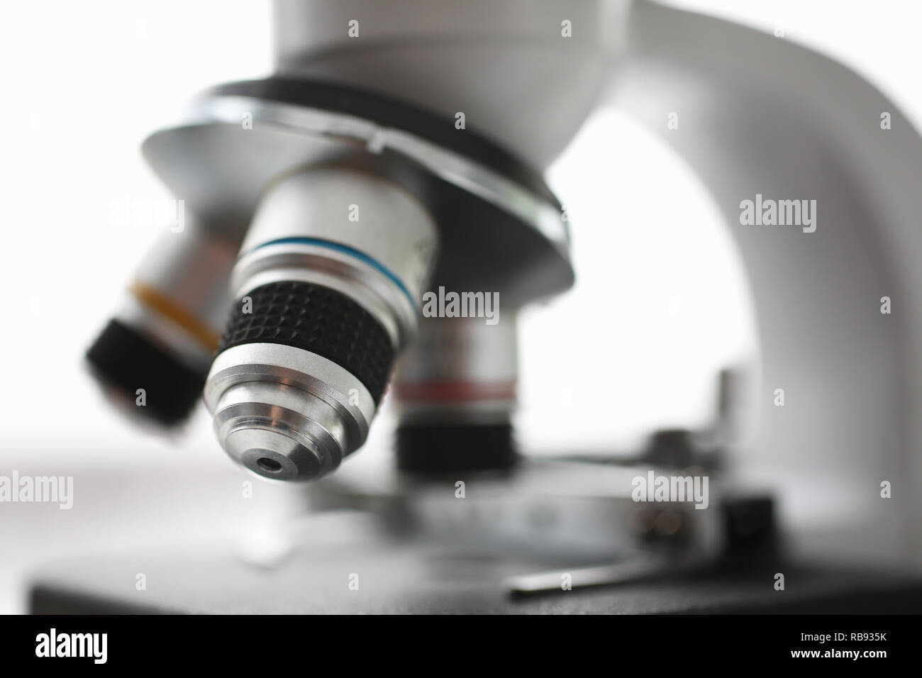 The head microscope on the background of Stock Photo - Alamy