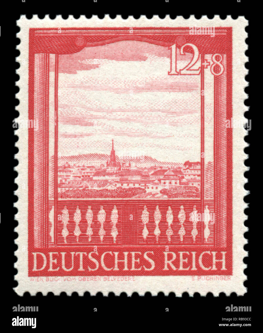 German historical stamp: Viennese autumn fair 1941 view from the window ...