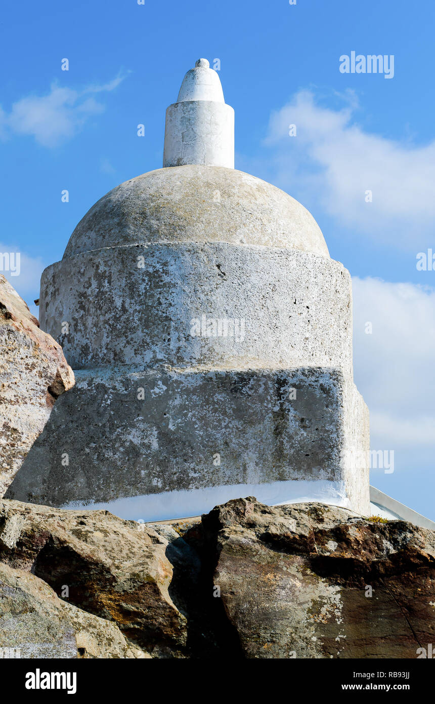 Sanctuary of the Holy Virgin, old church in Quattropani, Lipari, with ...