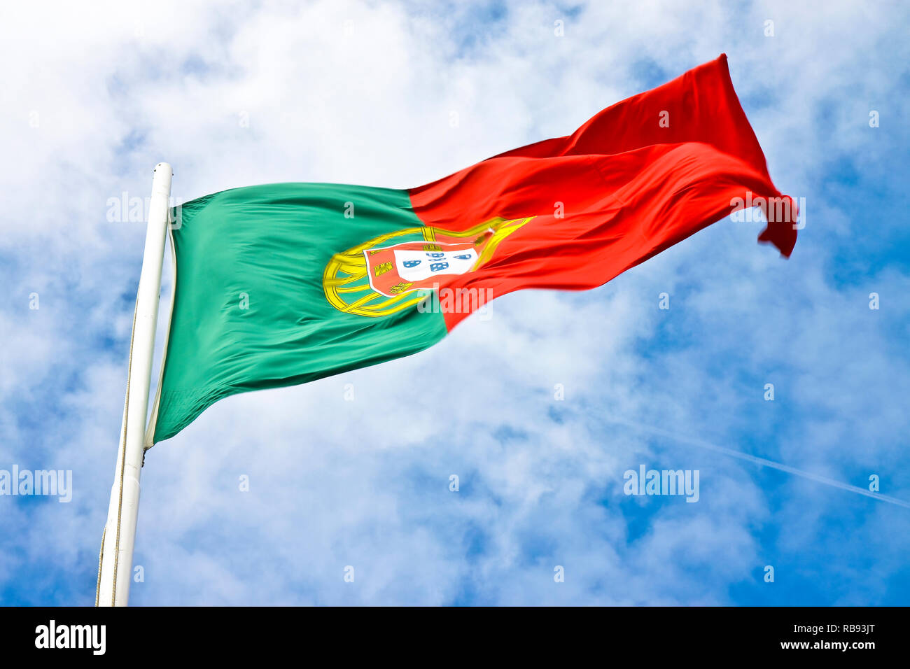 Portuguese flag against blue hi-res stock photography and images - Alamy