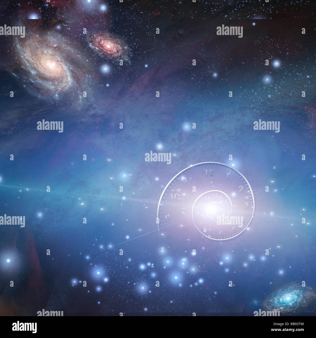 Space Physics. Time Space Quantum Particles. Spiral of Time Stock Photo ...